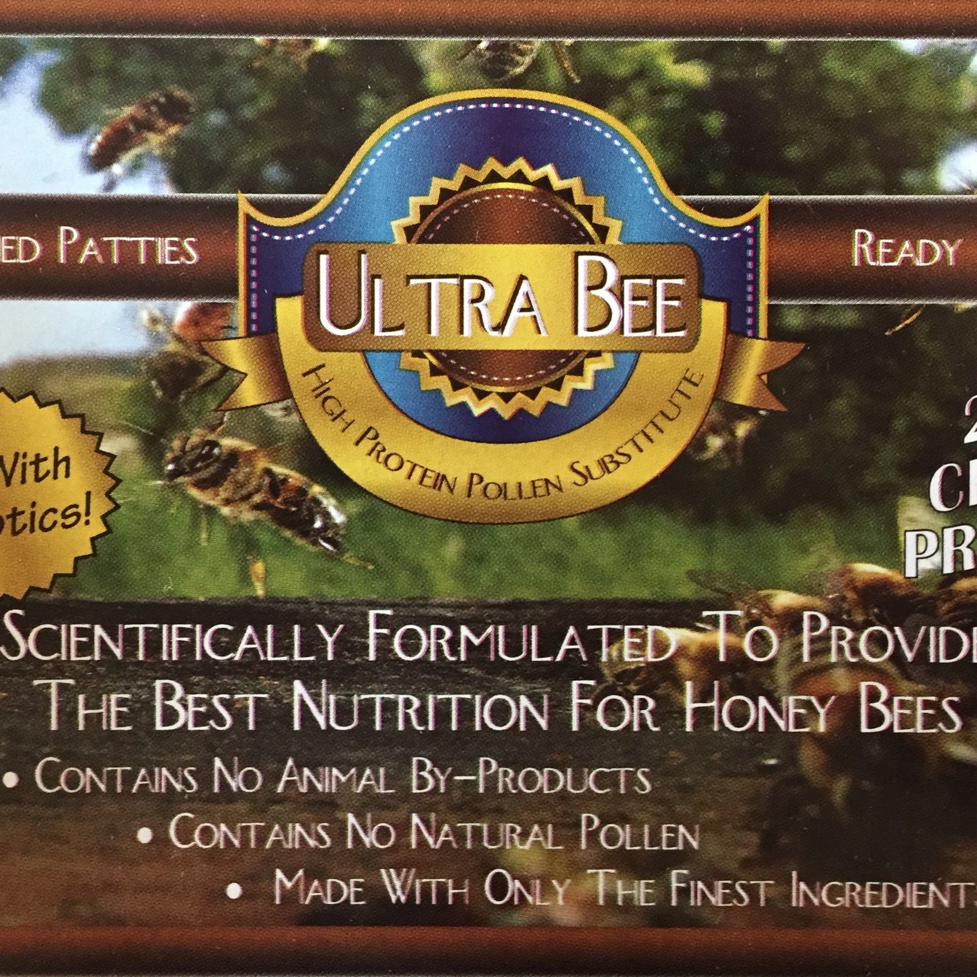 Ultra Bee Pro Pollen Pattie | Barker's Beehives & Supplies